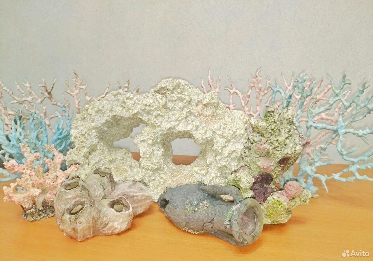 Декорации для аквариума искусственные кораллы Риф