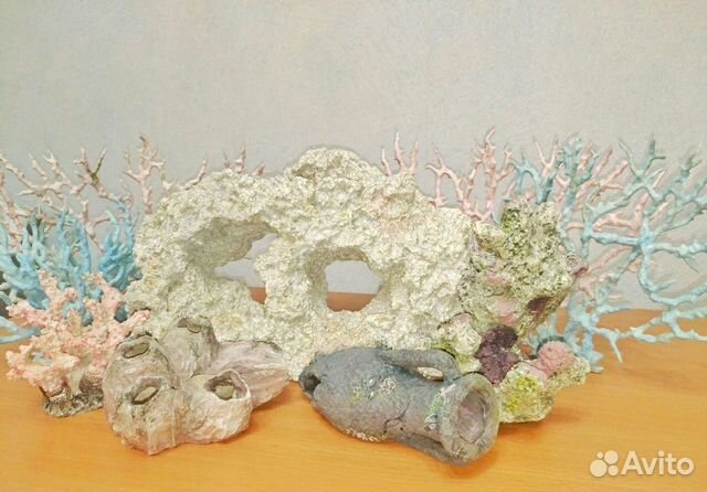 Декорации для аквариума искусственные кораллы Риф
