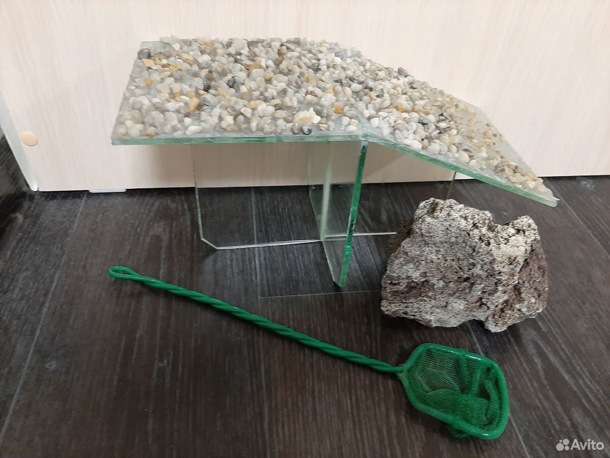 Островок для черепахи/сачок/декор