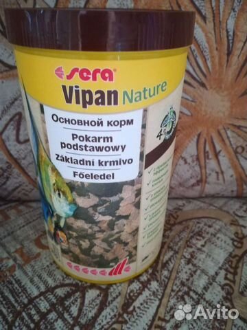Корм для рыб Sera "Vipan Nature", хлопья, 1000 мл